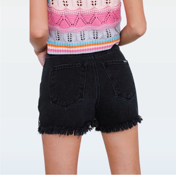 Insane Gene | Shorts | Insane Gene Faded Black Distressed Denim ...